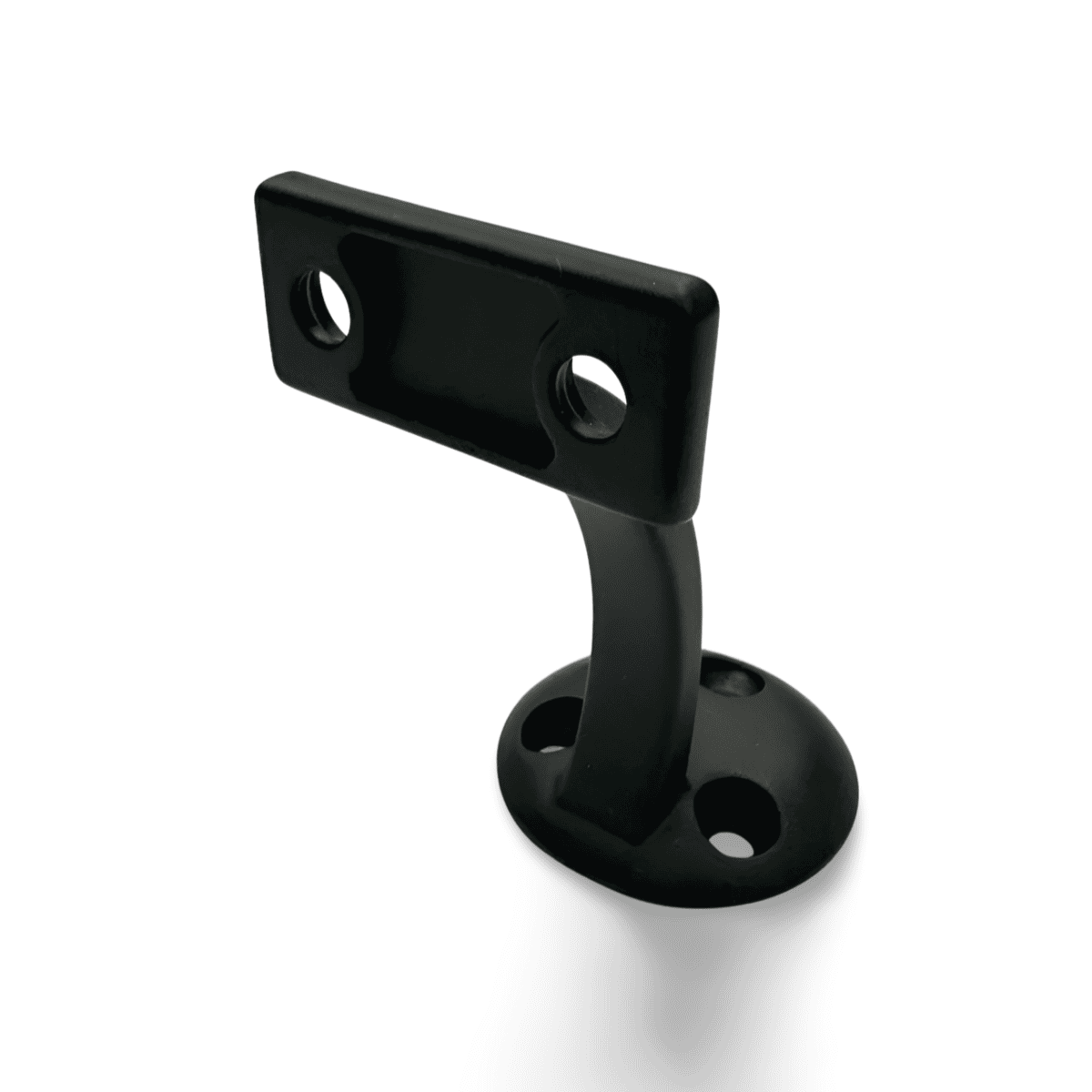 Round Handrail Bracket, Black